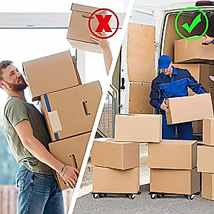 Furniture Dolly for Moving 2 Packs BTBFAMI Portable Furniture Movers with Wheels Moving Dolly,Small Flat Dolly Cart 4 Wheels Heavy Duty 500 Lbs Capacity Black