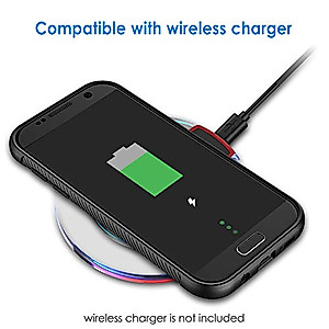 JETech Slim Fit Case for Samsung Galaxy S7 5.1-Inch, Thin Phone Cover with Shock-Absorption and Carbon Fiber Design (Black)