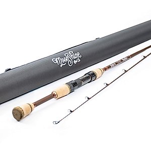 Moonshine Rod Co. Fly Fishing Rod with Carrying Case and Extra Rod Tip Section Fast Action, The Rambler, 6'6" MLF