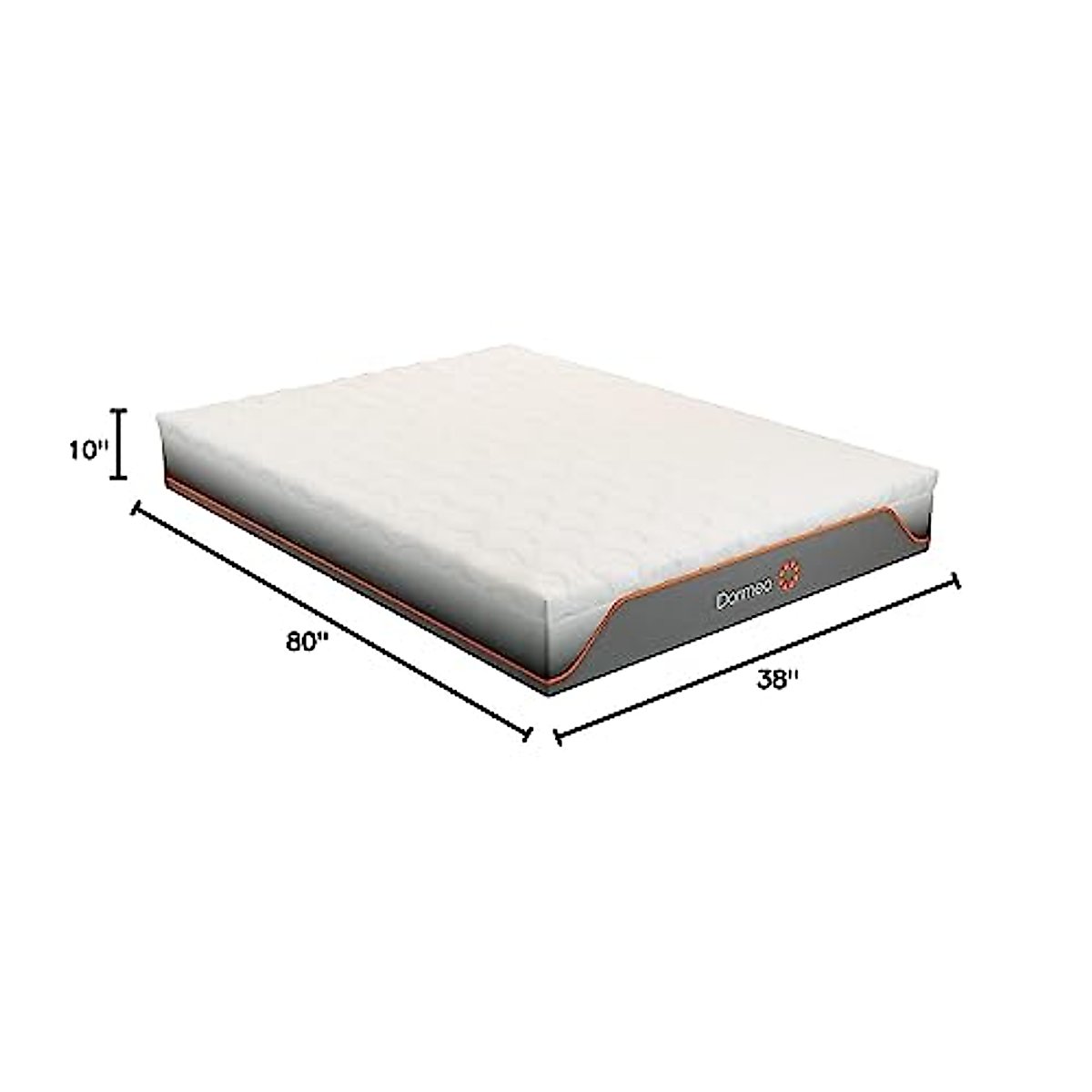 Dormeo Recovery 10" Twin XL Mattress with Signature Recovery Foam™ and Pressure Relieving OctaspringⓇ Technology, Medium Firm - 80” L x 38” W x 10” H