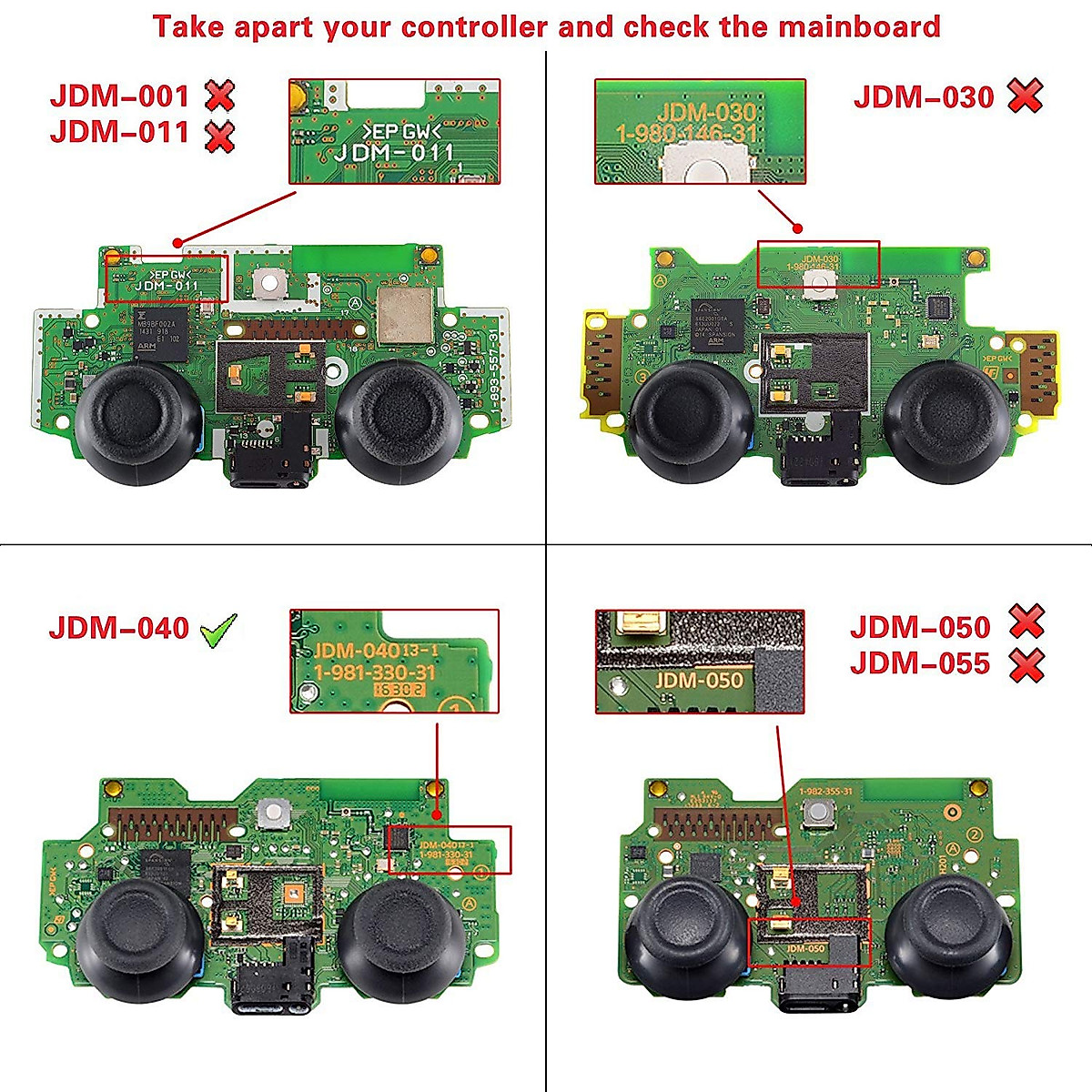 eXtremeRate 2 pcs Conductive Film Keypad Ribbon Cable Silicone Adhesive Conductive Pad Kits for PS4 Pro JDM-040 - Screwdriver Tools Included