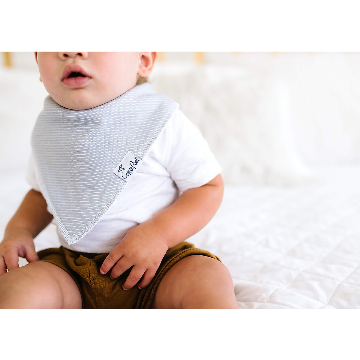 Copper Pearl Baby Bandana Drool Bibs for Drooling and Teething 4 Pack Gift Set “Lennon