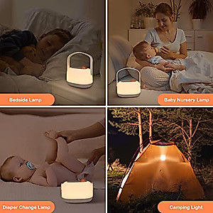 Soshine Baby Night Light Nursery Lamp  for Kids Breastfeeding and Sleep Aid USB Rechargeable Dimmable Warm Nursery Night Light