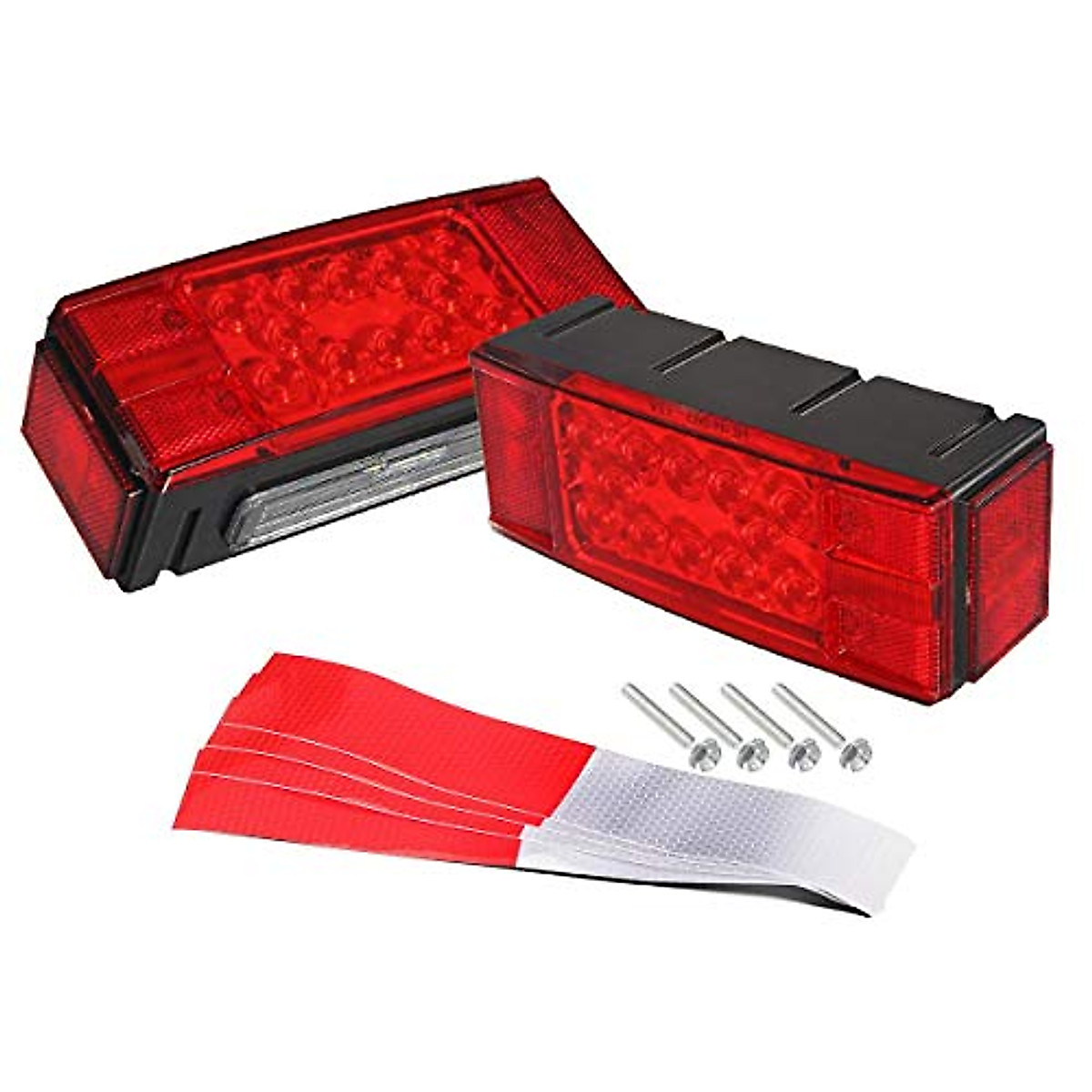 Partsam 12V LED Submersible Low Profile Rectangular Trailer Lights ...