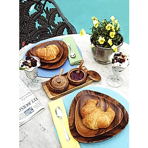 Pacific Merchants K0425 Acaciaware 8- by 5- by 1.5-Inch Acacia Wood Rectangle Serving Tray