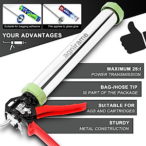Sausage Caulking Gun, Manual Drive, High Thrust Caulk Gun for Processing Adhesive Cartridges