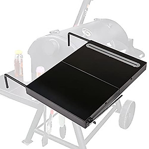 Utheer Grill Side Shelf for Oklahoma Joe's Highland Offset Smoker 15202031 and Highland Reverse Flow Smoker 17202052, fit Oklahoma Joe's Highland, Heavy Duty Steel Grill Side Shelf