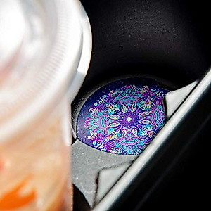 Scared Eye | Car Coasters for drinks Set of 2 | Perfect Car Accessories with absorbent coasters. Car Coaster measures 2.56 inches with rubber backing.