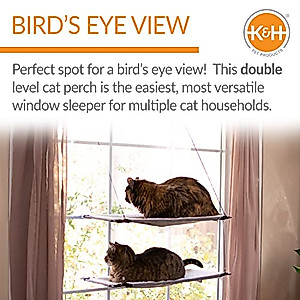 K&H PET PRODUCTS, Creative Solutions Cat Window Lounger Double, 1 Count
