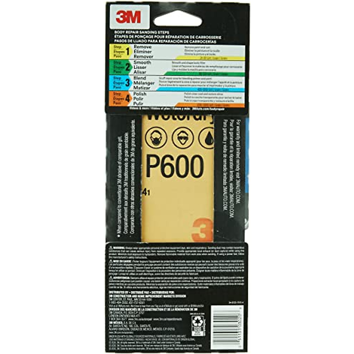 3M 03020 Imperial Wetordry 3-2/3" x 9" P600 Grit Sandpaper