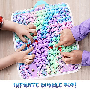 AmazTree Amaztree Rainbow Pop On It School Backpack Fidget Backpack for Kids, Teenagers Girls