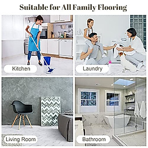 100 Pcs Self Adhesive Peel and Stick Floor Tile 12 x 12 Inch Waterproof Vinyl Flooring Tile Floor Vinyl Sticker Tiles for Kitchen Bedroom Basement Bathroom (Marble Style)