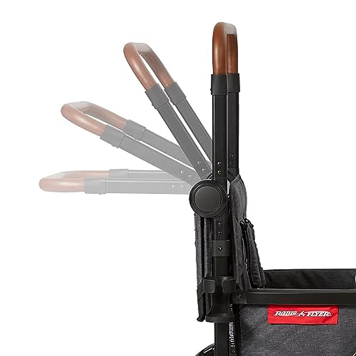 Radio Flyer Voya Stroller Wagon, 2 Seater Wagon Stroller for Kids with Low Sides, Baby Stroller Wagon, Double Stroller