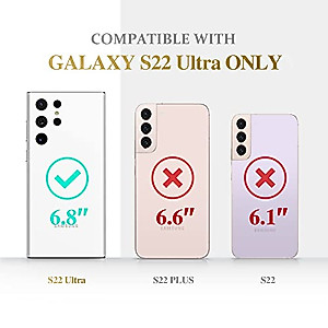 GVIEWIN Case for Samsung Galaxy S22 Ultra 5G 6.8", Military Grade 21ft Drop Test Shockproof, [No Built-in Screen Protector] Marble Hard Durable Protective Cover 2022(Drift Sand/Brown)