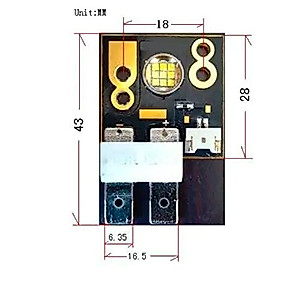 BestParts Projector Light Source Constant Current Driver LED Chip for CST90 SSD-90 White Color 6500k 3000 60W 60 Degree High Brightness Lumens 1-18A 3-5V