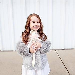 MON AMI Angel Stuffed Doll - 15", Soft Elegant Plush Doll for Little Girls, Use as Toy or Room Decor