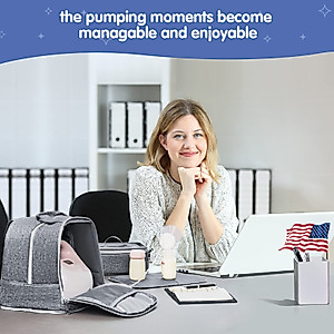 DERJUNSTAR Spectra Pump Bag, Breast Pump Backpack, Mini Pumping Bags with Pockets for Working Mom, Compatible with Spectra S1, S2, Grey