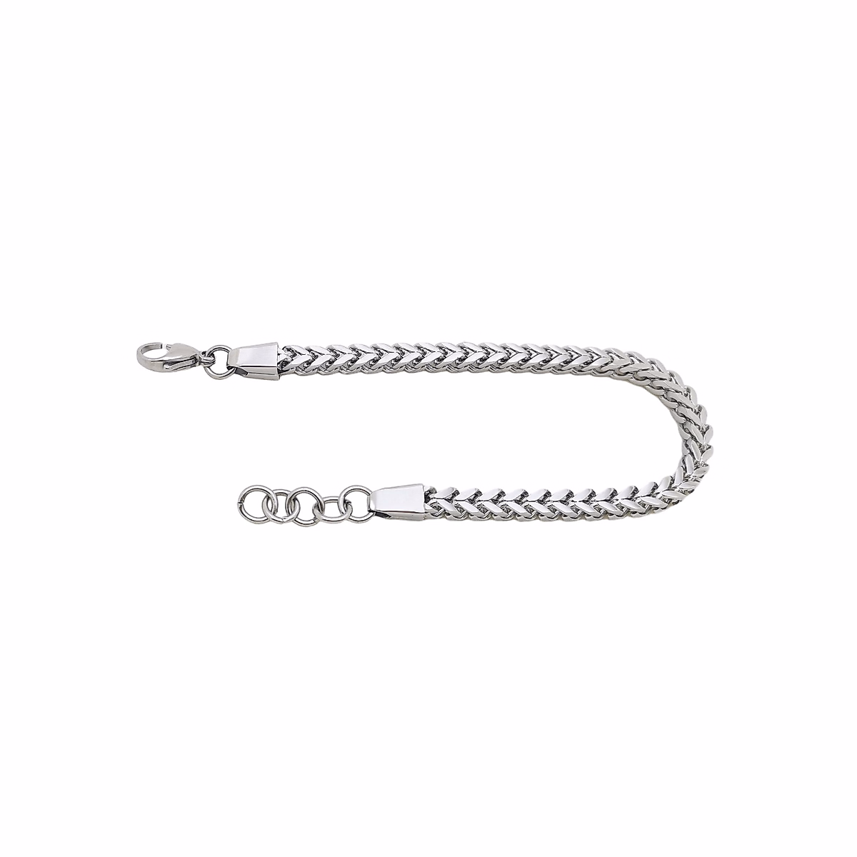 Stainless Steel Polished 8-8.6 inch Heavy Wheat Bracelet Silver 316L Stainless Steel Chain 5*5mm Bracelet