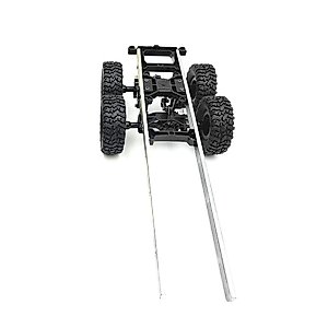 ZJchao Oil Trailer Chassis Spare Tire Kit, for WPL 1/16 B36 B-36 B36K B36KIT Military Truck Car Spare Parts DIY Car Accessoy