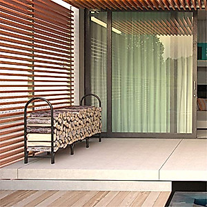 Regal Flame 8 ft Deluxe Heavy Duty Firewood Log Rack for Fireplaces and Fire Pits to Enjoy a Real Fire or Complement Vent-Free, Propane, Gas, Gas Inserts, Ethanol, Electric, Indoor Outdoor Fireplaces