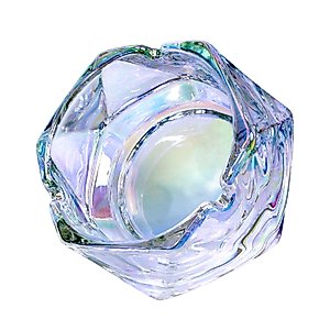 Glass Ashtray for Cigarettes, Tabletop Ashtray and Modern Decoration for Home Office Bar Restaurant Indoor Outdoor (Multicolored Middle Size)