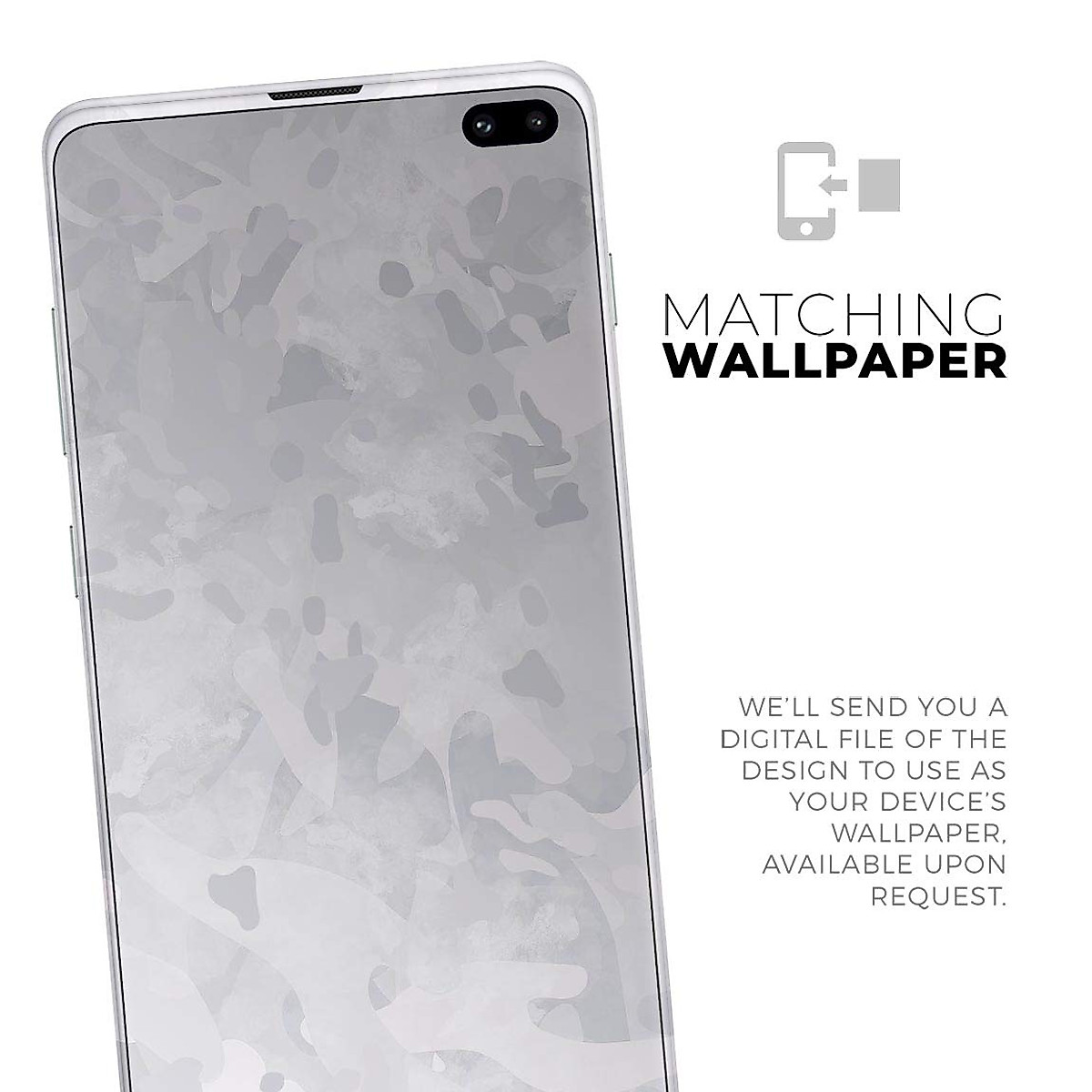 DesignSkinz Desert Winter Camouflage V3 Protective Vinyl Decal Wrap Skin Cover Compatible with The Samsung Galaxy S20 (Screen Trim & Back Glass Skin)