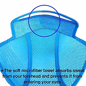 3PCS Hard Hat Cap Insert Liner Sweatband Helmets Cooling Pad Safety Head Protection Air Mesh Microfiber Soft Cotton Sweat Absorber Cool Ventilation