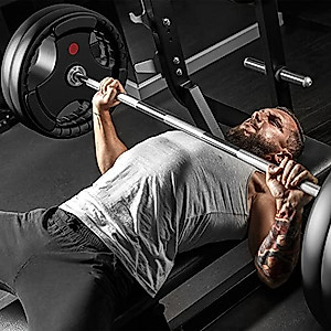 GIKPAL Weight Plates 2-inch Olympic Rubber Weight Plate Sets for Weightlifting, Strength Training & Crossfit in Home Gym - Multiple Weights Available (25lbs 45 lbs)