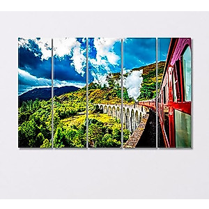 Glenfinnan Railway Viaduct in Scotland Canvas Print 1 Panel / 36x24 inches