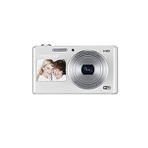 Samsung DV150F 16.2MP Smart WiFi Digital Camera with 5x Optical Zoom and 2.7" main and 1.48" front Dual LCD Screens (White)