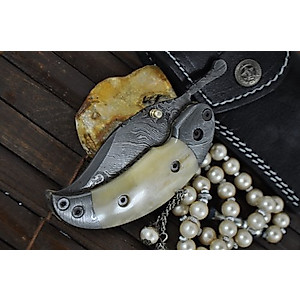 Perkin Knives Custom Damascus Handmade Folding Knife