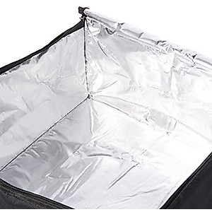 Pizza Insulated Thermal Food Delivery Bag, Sturdy, Foldable, Washable, Catering, Good for eats postmates (16'' x 16''x 9'')