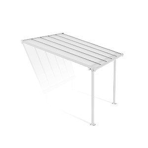 Palram - Canopia Olympia 10 Ft. x 10 Ft. Patio Cover Outdoor Canopy DIY Kit Outdoor Furniture Cover, Covered Pergola Roof to Protect from Sun, Rain, Snow, UV Protected Polycarbonate (White)