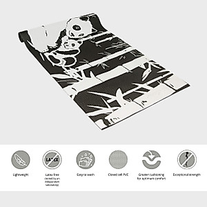 Wai Lana Yoga Mat Panda, Color:Black