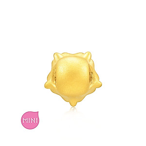 CHOW SANG SANG 999 24K Solid Gold Mini Charm Tudor Rose Charme Mini Bracelet for Women 93020C (Gold, 19 CM)