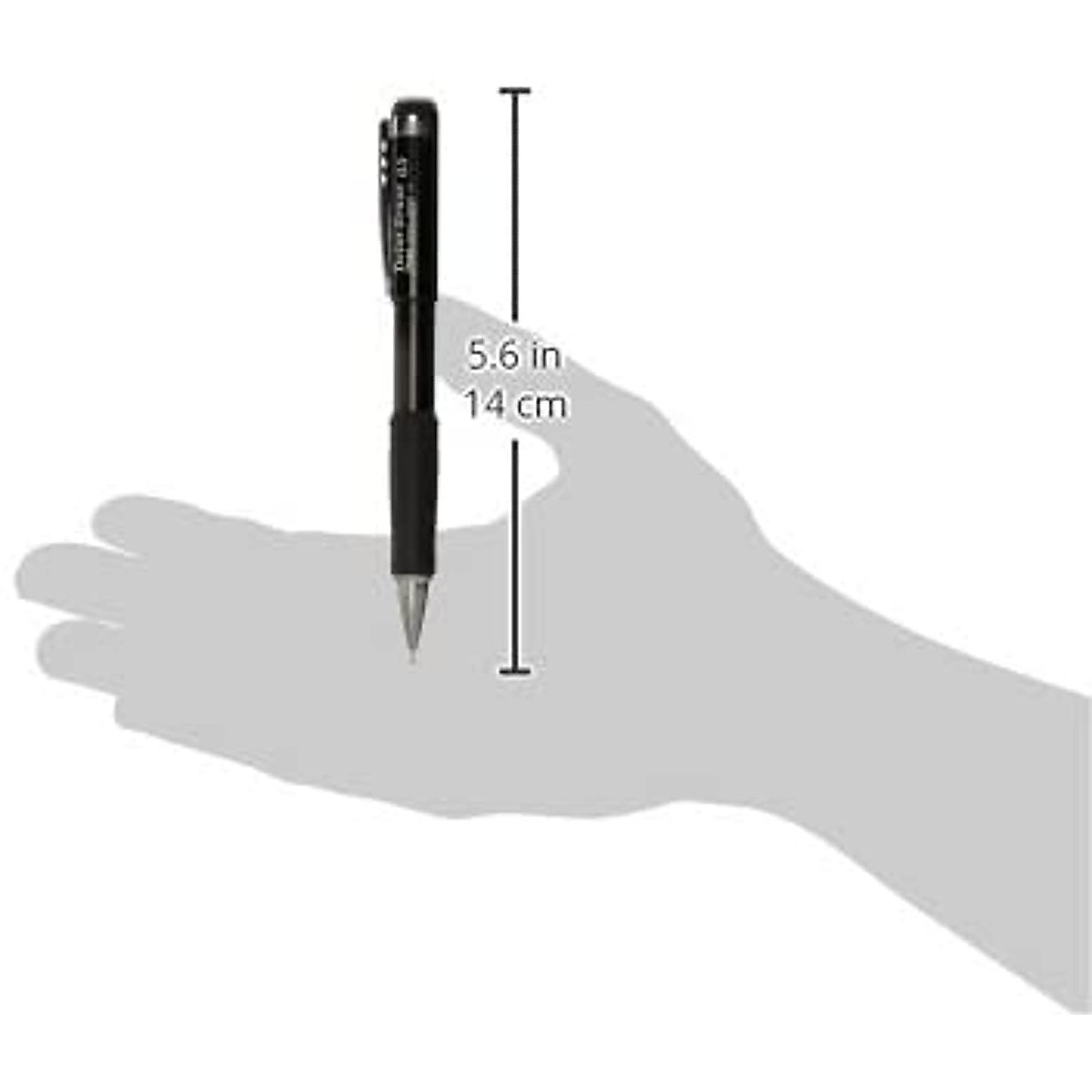 Pentel Mechanical Pencil 0.5 mm Twist Erase III - Twist Up Eraser - Pre-Loaded with Pentel Super Hi-Polymer HB Lead - Black Barrel - 3-Pack - Fine Point