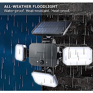 Bionic Floodlight Deluxe 50% Brighter ASON TV, Solar Lights Outdoor Waterproof- 108 COB-LED's w/Motion Sensor 180° Swivel, Adjustable Panels for Garden, Lawn and Patio As Seen On TV