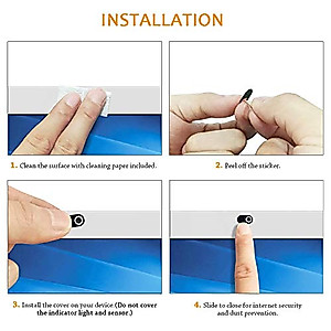 Webcam Cover Slide Metal Magnet Sliding Web Camera Cover Slider for Laptops MacBook Pro HP iMac iPhone Cellphone-for Protecting Your Privacy-Strong Adhesive-6 Packs(3black+3silver)