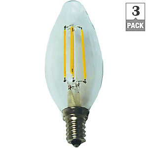 Ecosmart 40W Equivalent Soft White B11 Dimmable Filament LED Light Bulbs 3-Pack