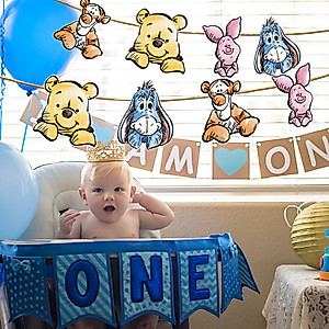 Winnie Banner For Baby Shower Decorations Birthday Banner Party Decoration Party Supplies(8PCS)