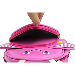 Pamayaneen Cute Bee Backpack Purse for Little Girl Mini Backpack 3D Cartoon Small Leather Daypack for Baby Girl Boy 1-5 Years