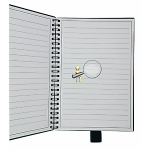 GOTTOWOW Reusable Smart Erasable Notebook, Heat Wet Erase, Waterproof, Wire bound Notebook, Spiral Notebook, Wide Ruled Paper, Blank Paper, Erasable Pen, Cloud Storage, 62 Pages, A5 (black 1)