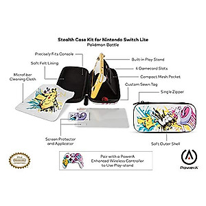 PowerA Stealth Case Kit for Nintendo Switch Lite - Pokemon Battle - Nintendo Switch