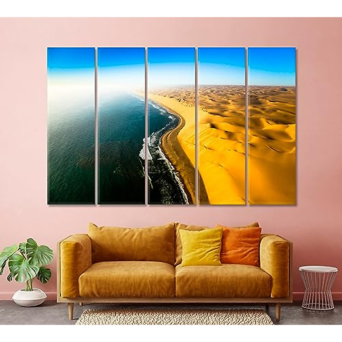 Skeleton Coast Namib Desert Namibia Canvas Print 5 Panels / 36x24 inches