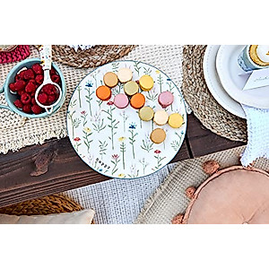 Mud Pie Floral Platter, Round, 12" dia