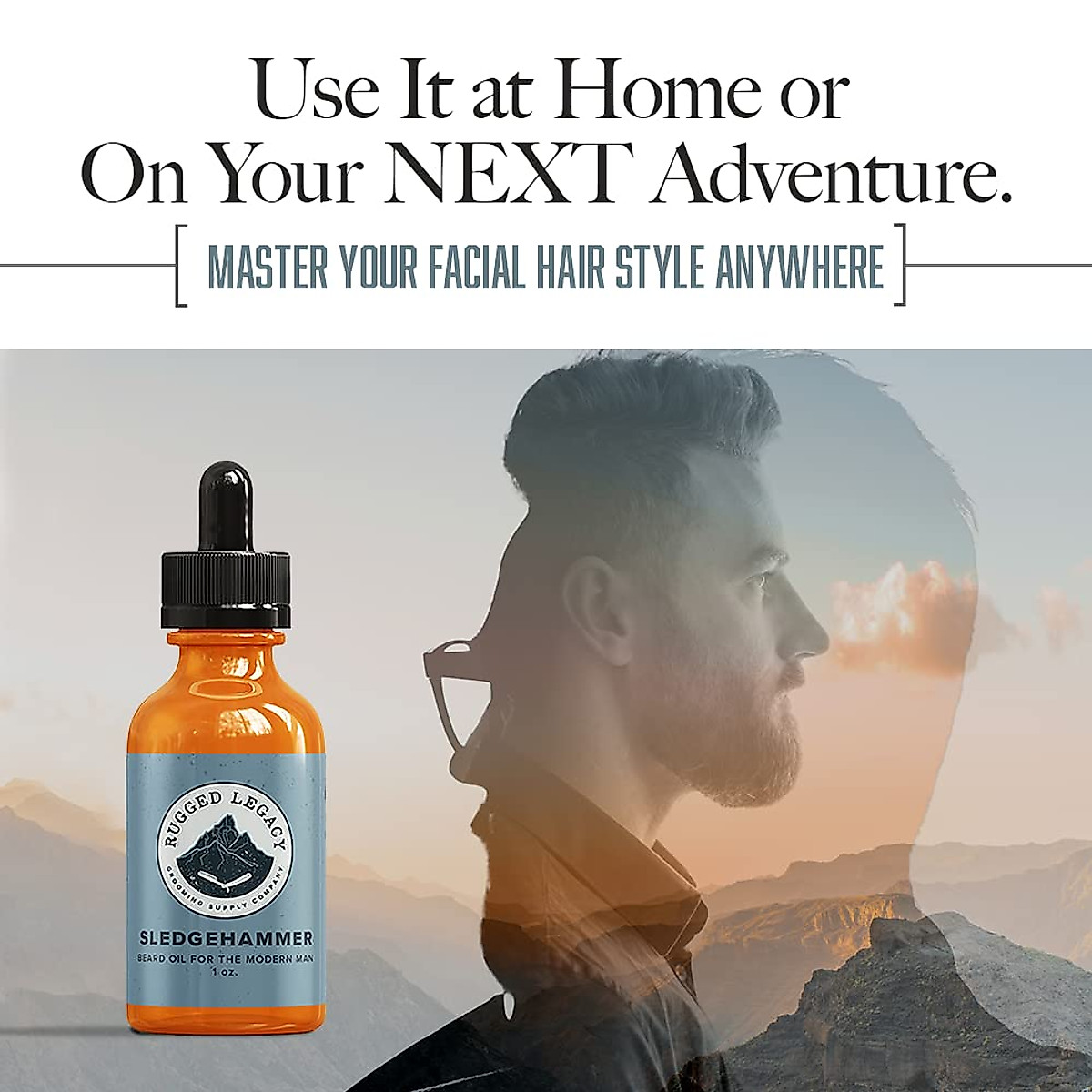 Rugged Legacy - Beard Oil, Sledgehammer 1oz Beard Oil For Men - Mens Beard Oil with Scents of Bergamot, Vanilla, and Patchouli like Ancient Vikings - Natural Beard Oil for Softer & Manageable Beard