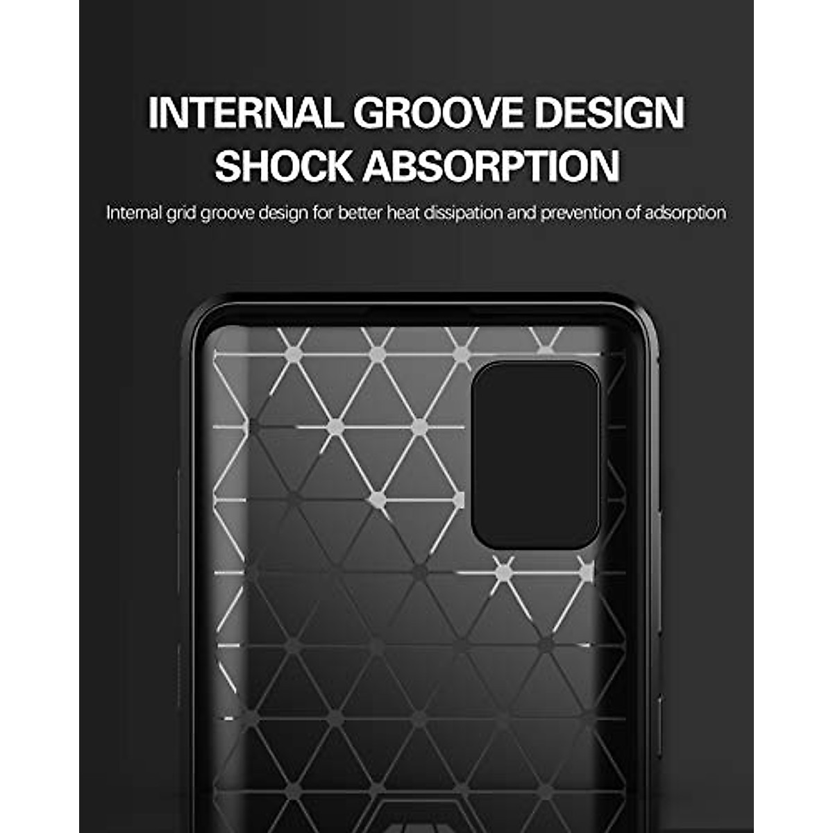 Samsung A51 5G Case with HD Screen Protector - M MAIKEZI Slim TPU Non-Slip Phone Cover (Black Brushed)