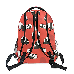 senya Bear Panda Red Fantasy Backpack School Bag Travel Daypack One Size