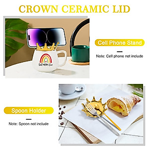 Gifts for Mom, Gifts for Mom from Daughter Son Best Mom Ever Coffee Mug with Crown Lid New Mom Gifts Birthday Gifts For Mom Women from Daughter Son Mug 12Oz