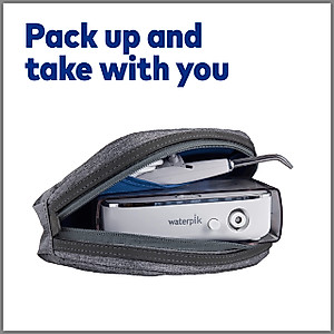 Waterpik Sidekick Portable Water Flosser, Perfect for Travel & Home, ADA Accepted, White/Chrome WF-04
